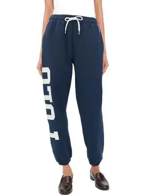 Polo Ralph Lauren Vintage Fleece Knit Ankle Joggers - Newport Navy