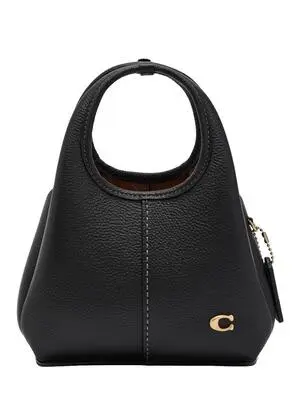 COACH Lana 19 Pebbled Leather Top Handle Bag - Black