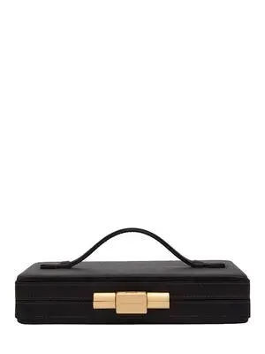 Victoria Beckham Satin Box Clutch - Black