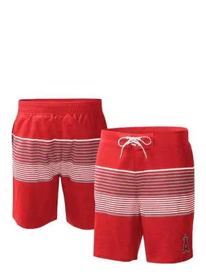 G-III SPORTS BY CARL BANKS Los Angeles Angels Coastline Volley Swim Shorts - Red