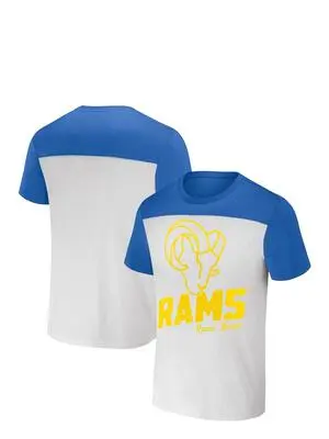 NFL X DARIUS RUCKER Collection Fanatics /royal Los Angeles Rams Colorblocked T-shirt - Cream