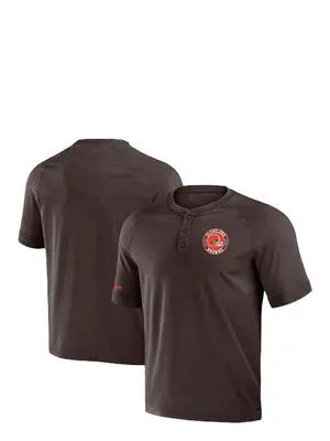 NFL X DARIUS RUCKER Collection Fanatics Cleveland S Washed Raglan Henley T-shirt - Brown