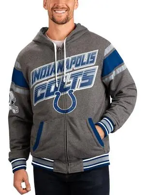 G-III SPORTS BY CARL BANKS Indianapolis Colts Extreme Full Back Reversible Full-zip Hoodie Jacket - Royal