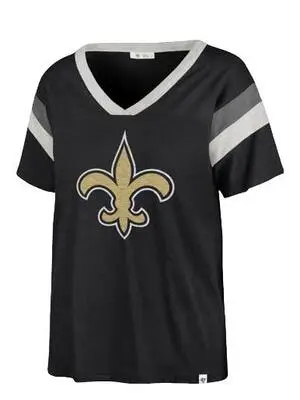 '47 New Orleans Saints Phoenix V-neck T-shirt - Black