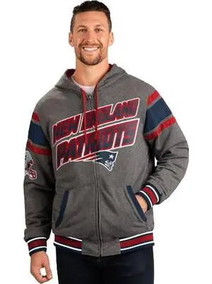 G-III SPORTS BY CARL BANKS New England Patriots Reversible Full-zip Hoodie - Navy