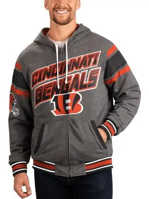 G-III SPORTS BY CARL BANKS Cincinnati Bengals Full-zip Reversible Hoodie Jacket - Black