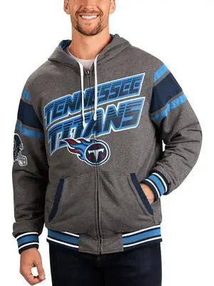 G-III SPORTS BY CARL BANKS Tennessee Titans Reversible Full-zip Hoodie - Navy