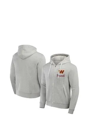 NFL X DARIUS RUCKER Washington Commanders Full-zip Hoodie - Heather Gray