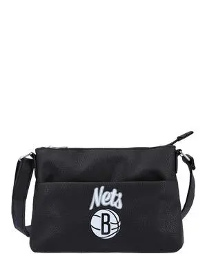 FOCO Brooklyn Nets Logo Script Crossbody Handbag - Black