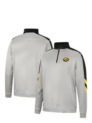 COLOSSEUM Iowa Hawkeyes Bushwood Fleece Quarter-zip Jacket - Gray