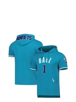 PRO STANDARD Lamelo Ball Charlotte Hornets Short Sleeve Hoodie - Teal