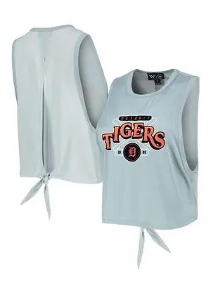 THE WILD COLLECTIVE Detroit Tigers Twist-tie Tank Top - Blue