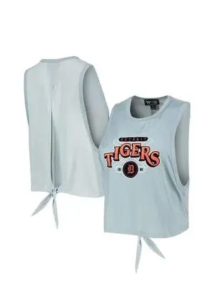 THE WILD COLLECTIVE Detroit Tigers Twist-tie Tank Top - Blue