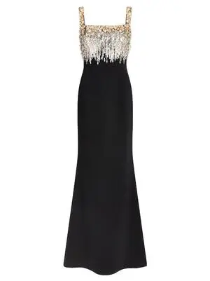 Jenny Packham Embellished Sleeveless Gown - Liquorice