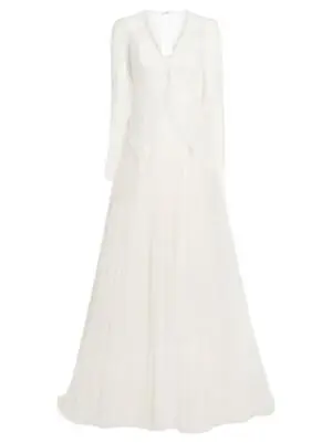 Jenny Packham Silk Crush Lace Bridal Gown - Ivory