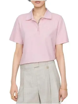 Burberry Cotton Polo Shirt - Mallow Pink