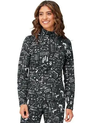 Krimson Klover Printed Base Layer Top - Black