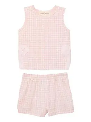 MABEL + HONEY Gingham Two-piece Set - Pink
