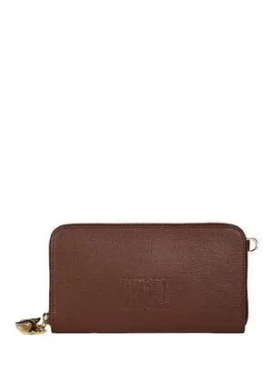 DESERI Paris Saffiano Leather Clutch - Brown