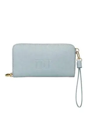 DESERI Paris Saffiano Leather Wallet - Sky Blue
