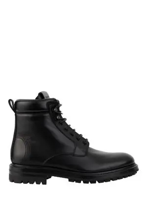 FERRAGAMO Lace-up Boot - Black
