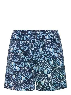 Alexander McQueen Patterned Swim Shorts - Blue