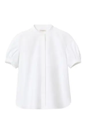 Lafayette 148 New York Organic Cotton Poplin Oversized Shirt - White