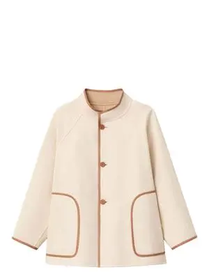 Lafayette 148 New York Cotton-silk Car Coat - Birch/raffia
