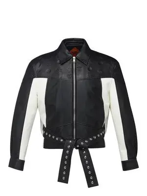 Mcm Lamb Leather Jacket - Black