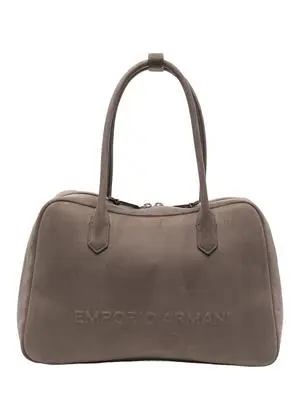 Emporio Armani Leather Shoulder Bag - Grey