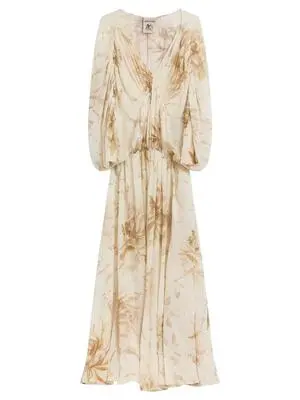 SEMICOUTURE Veronica Long Dress - Beige
