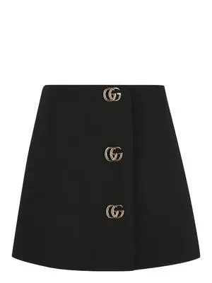 Gucci Wool Mini Skirt - Black