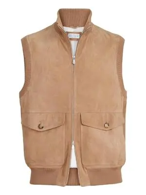 Brunello Cucinelli Leather Vest - Beige