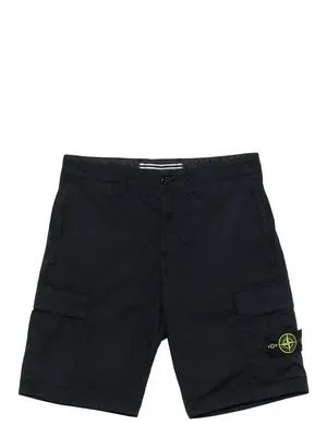 Stone Island Cargo Shorts With Logo - Blue