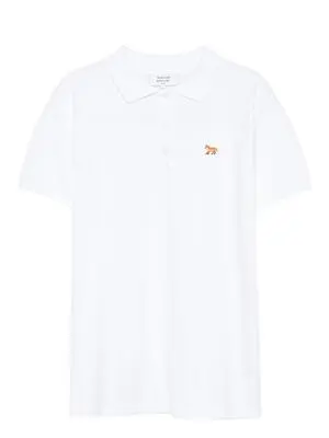 Maison Kitsuné Baby Fox Cotton Polo Shirt - White