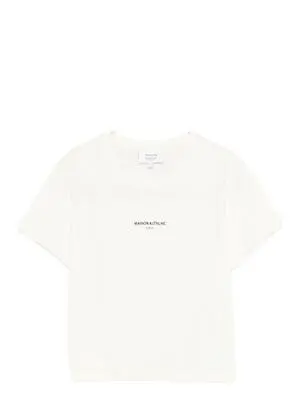 Maison Kitsuné Logo Cotton T-Shirt Beige