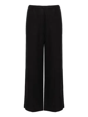 TOTEME Linen Blend Trousers - Black
