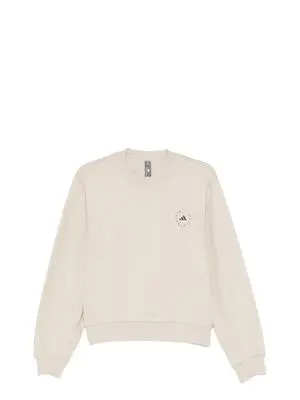 Adidas By Stella McCartney Cotton Crewneck Sweatshirt - Beige