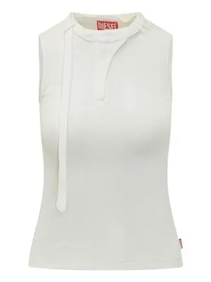 DIESEL Cotton Tank Top - White