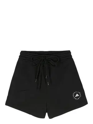 Adidas By Stella McCartney Logo Cotton Shorts - Black