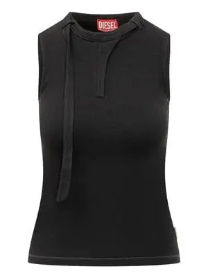 DIESEL Cotton Tank Top - Black