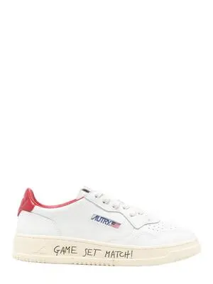 AUTRY Low Leather Sneakers Red