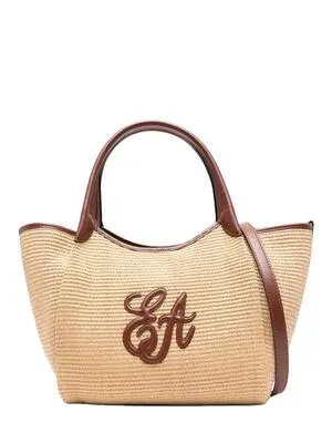 Emporio Armani Straw Tote Bag - Brown