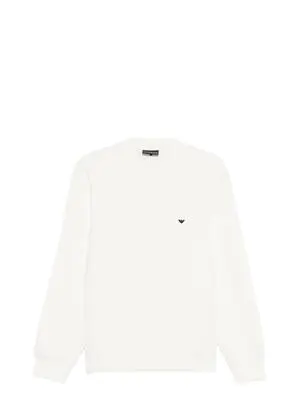 Emporio Armani Logo Cotton Hoodie - White
