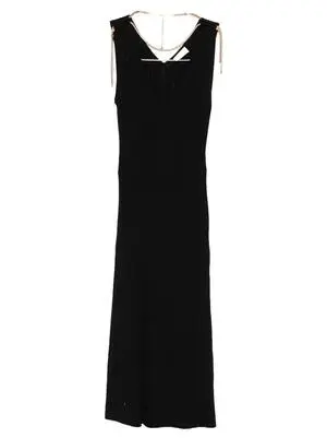 Elisabetta Franchi Knitted Midi Dress - Black