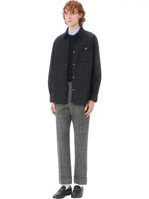 Valentino Garavani Wool Jumper With Vlogo Embroidery - Black