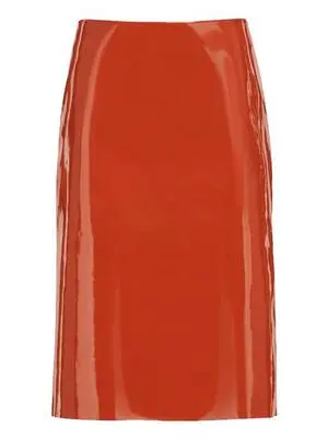 FERRAGAMO Patent Leather Pencil Skirt - Natural