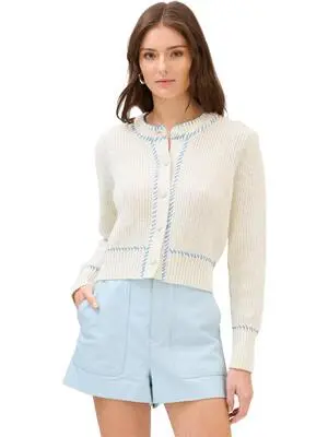 Allison Spacedye Gia Cardigan - White