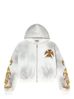 VALE FOREVER Reborn Waffle Zip Up - White
