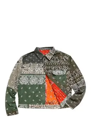 Kapital Flannel Reversible Bandana Jacket - Tan